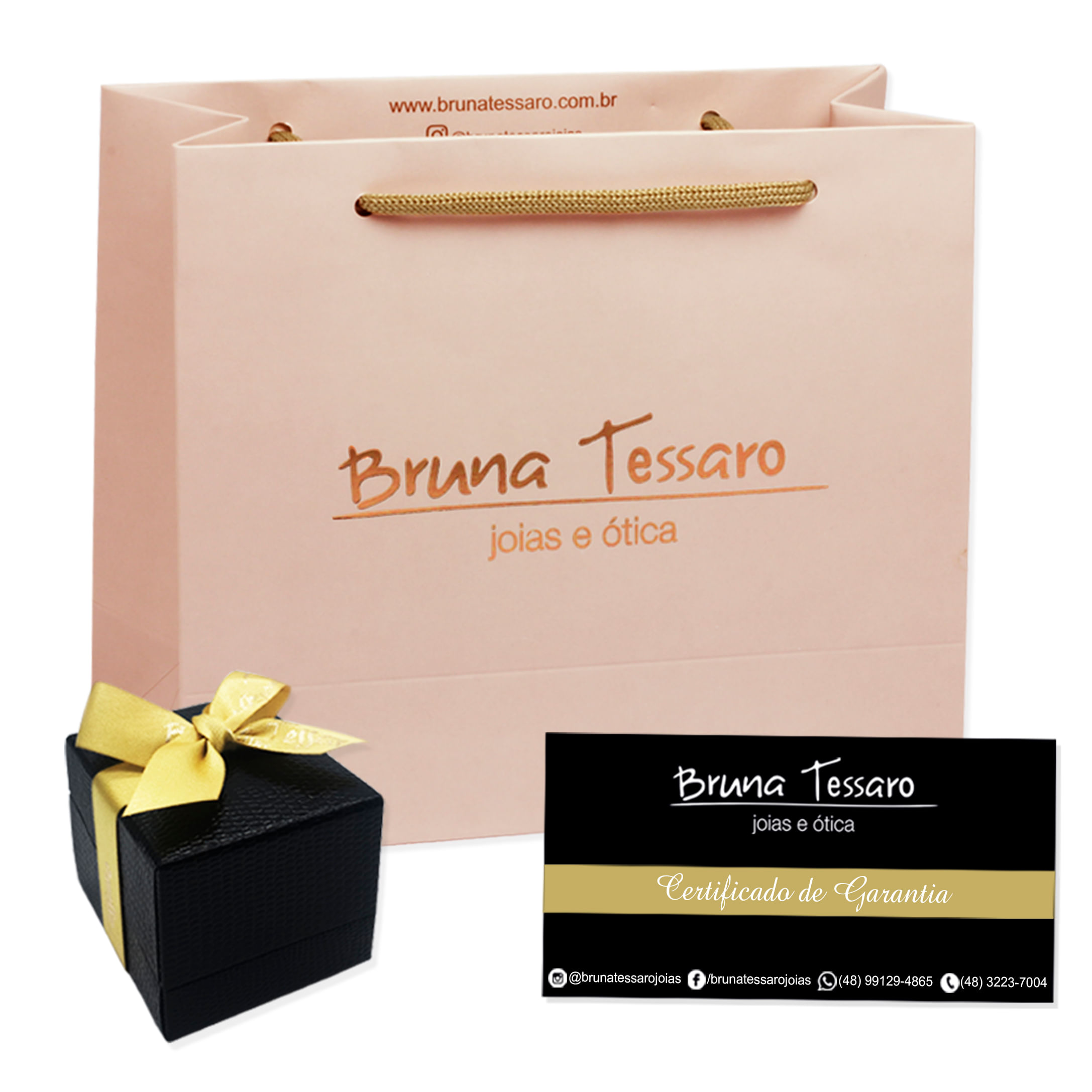 Pingente em Ouro 18K Coração Letra D - AU5115 - Bruna Tessaro Joias